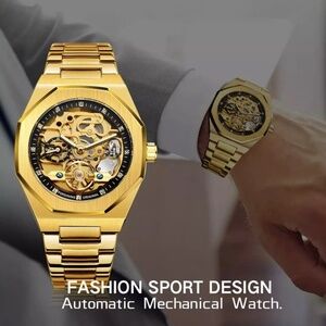 Forsining | Accessories | Mens Skeleton Mechanical Luminous Luxury ...
